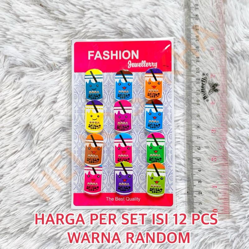Jual MAINAN BROS PIN JEPIT PENITI GAMBAR BOBA LUCU WARNA WARNI IMUT ...