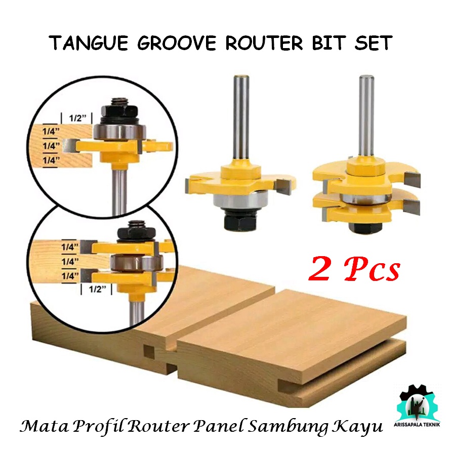 Jual Mata Profil Router Trimmer Panel Sambung Kayu Panel Joint shanks ...
