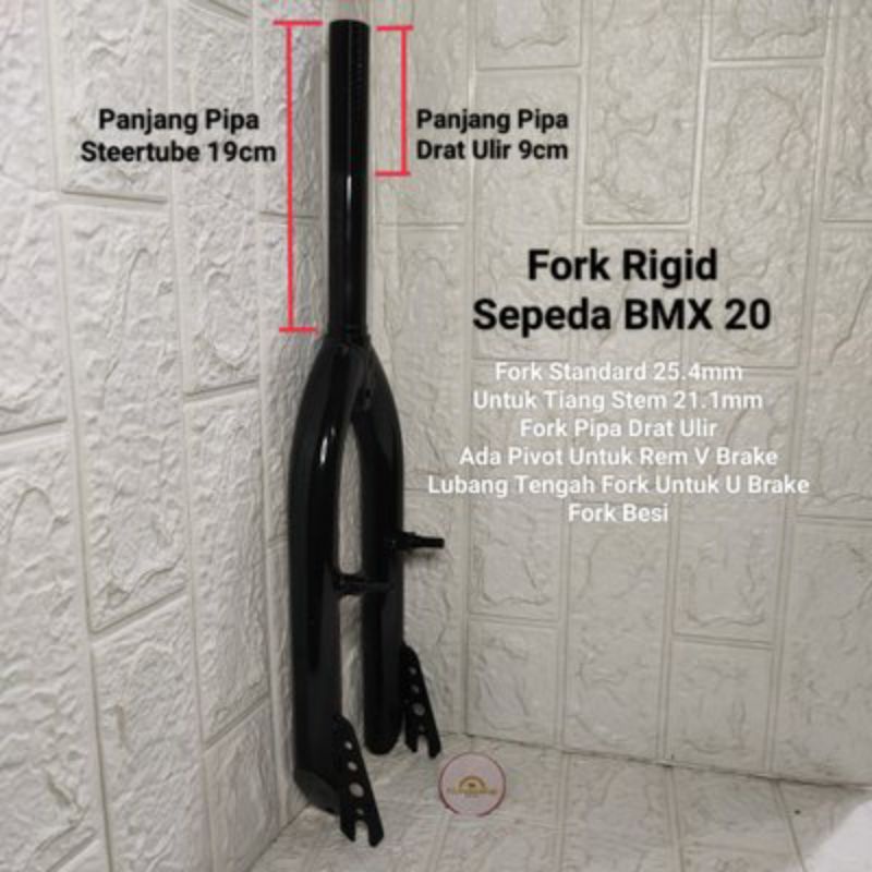 Jual Fork Garpu Sepeda BMX 20 Pipa Steer Tube Drat Ulir Standard 25.4 ...