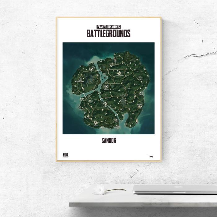 Jual Poster Peta PUBG PAKET LENGKAP (4 MAP) Limited - UKURAN A3 ...