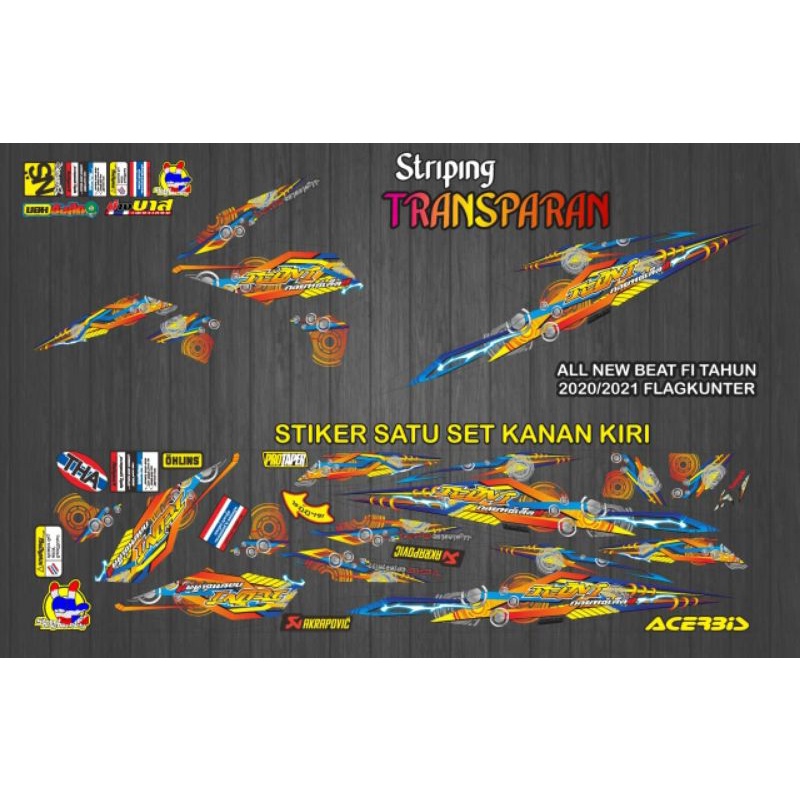 Jual stiker hologram transparan all new beat f1 tahun 2020/2021 ...