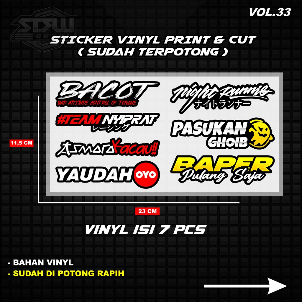 Jual Stiker Print Cut Stiker Motor Variasi Stiker Racing | Shopee Indonesia