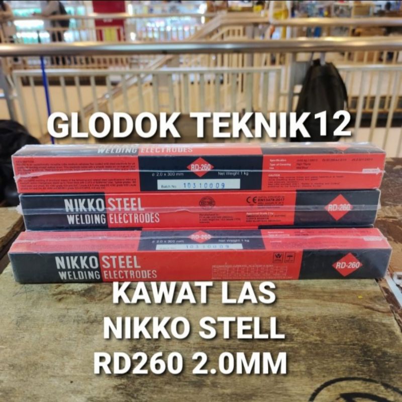 Jual KAWAT LAS NIKKO STEEL 2MM / KAWAT LAS RD260 2.0MM / KAWAT LAS BESI ...