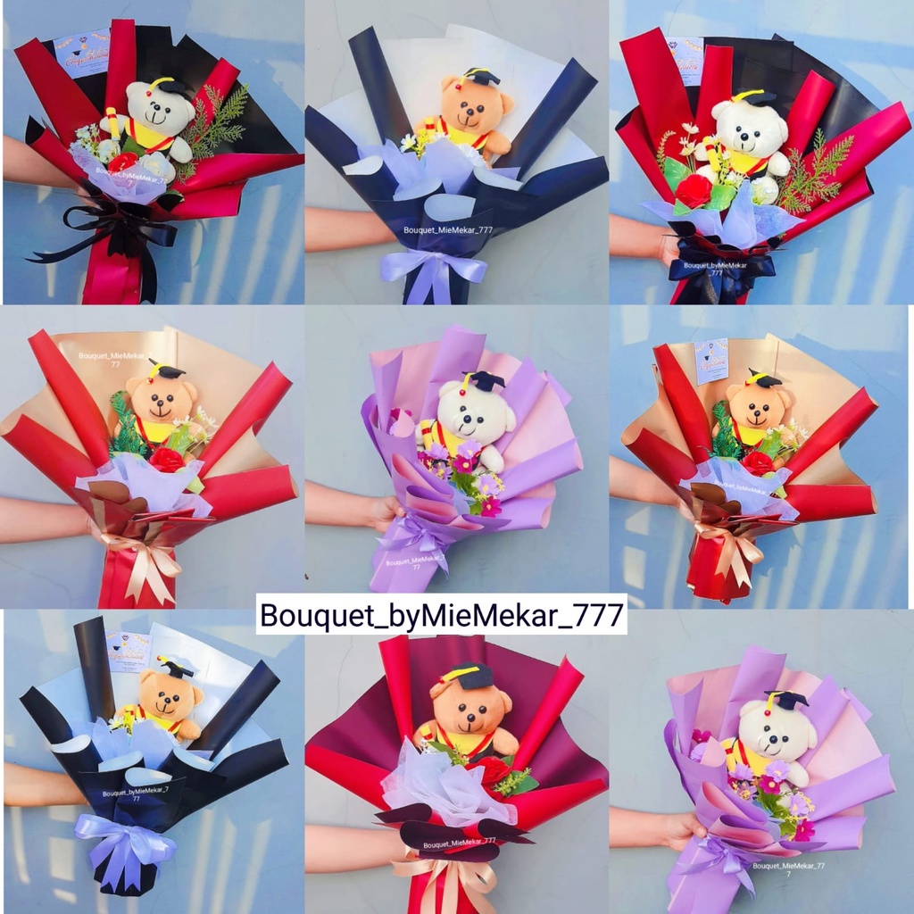 Jual Bouquet Wisuda/ Buket Boneka Wisuda/ Buket Wisuda/ Bunga Mawar ...