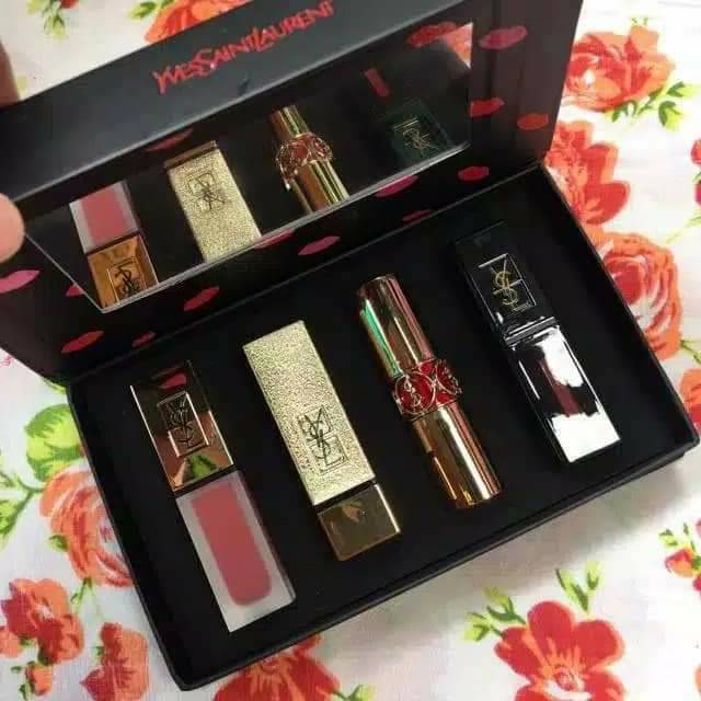 Jual YSL Tatouage Couture Matte Lip Stain Gift Set 4 in 1 | Shopee ...
