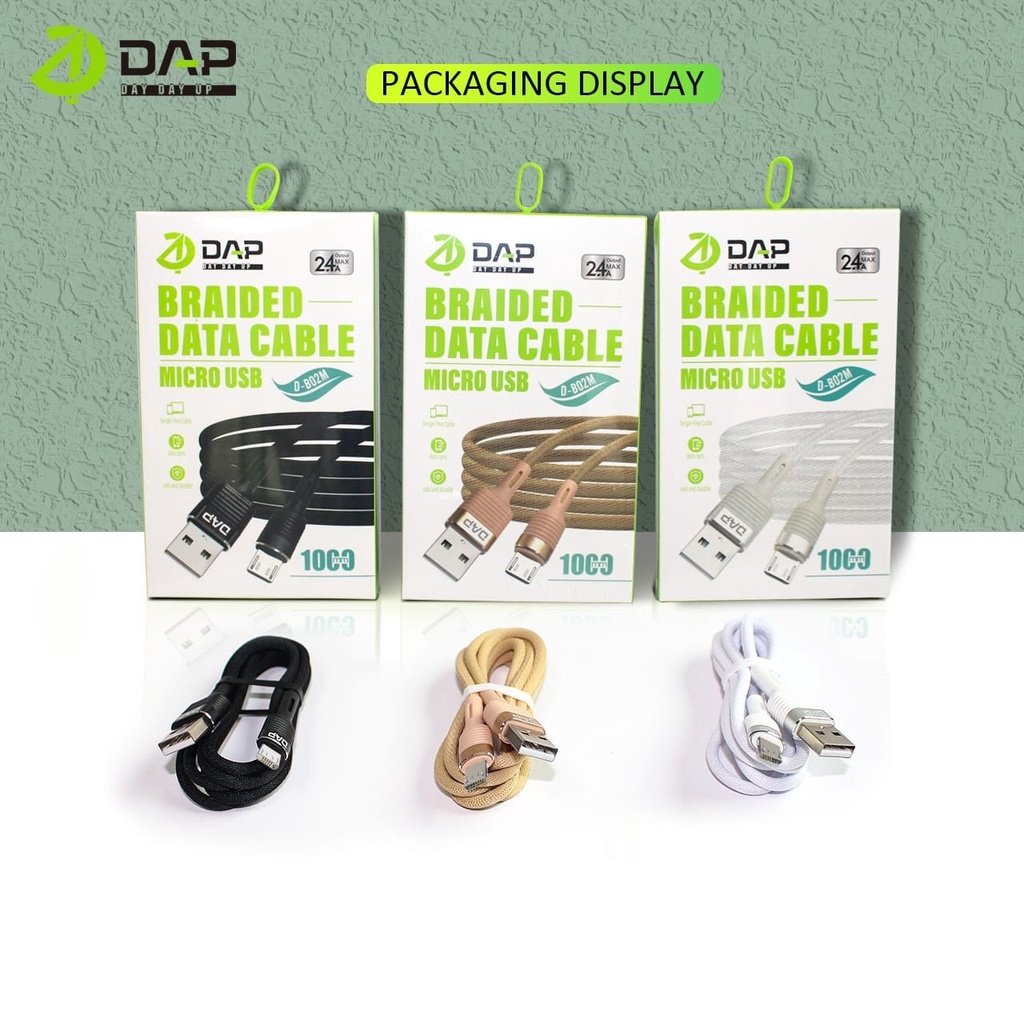 Jual KABEL DATA DAP D-B02M MICRO / D-B02T TYPE-C / D-B02L LIGHTNING ...