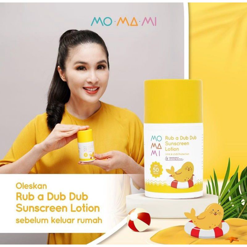 Jual Momami Rub A Dub Sun Lotion 50ml - sunscreen Anak | Shopee Indonesia