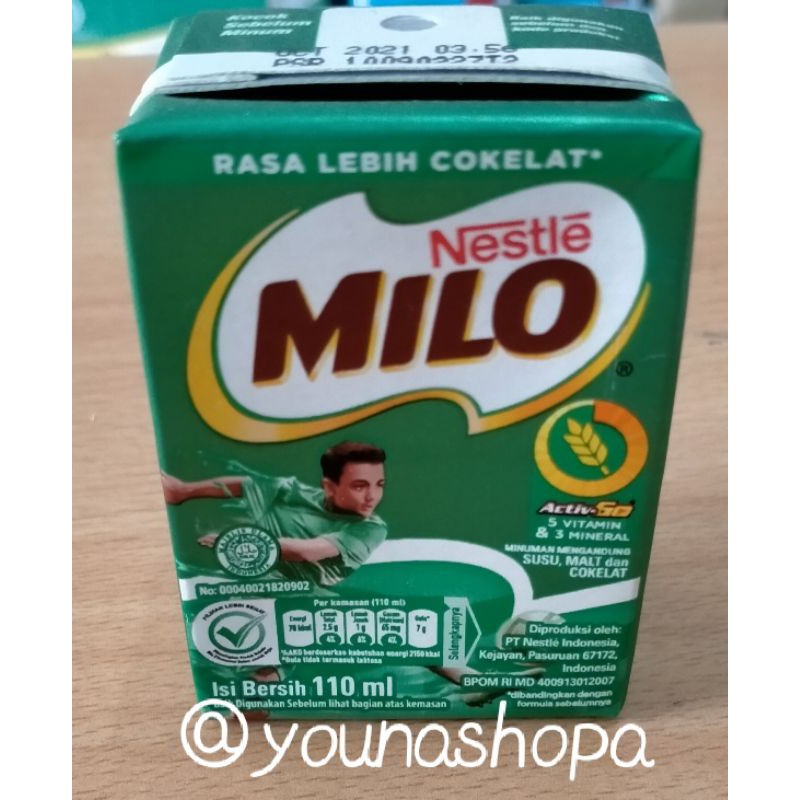 Jual MILO susu coklat 110 ml | Shopee Indonesia