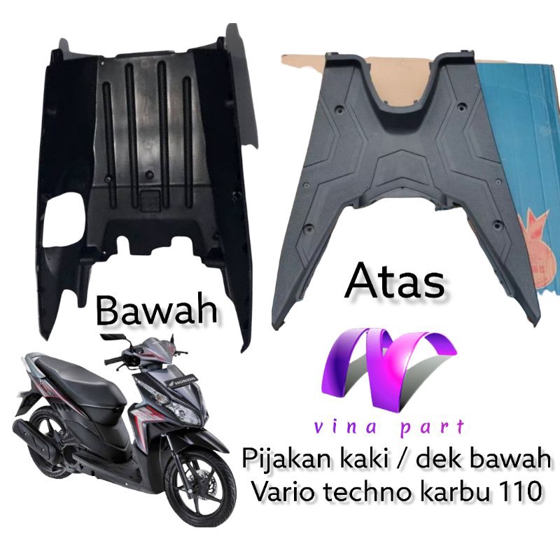 Jual step floor bordes pijakan kaki cover under dek bawah kolong vario techno karbu 110 kvbn ...