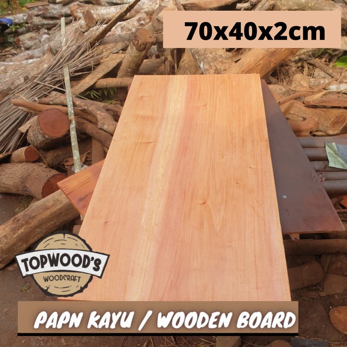 Jual Topwood Papan kayu 70x40x2cm wooden board daun meja nampan kayu ...
