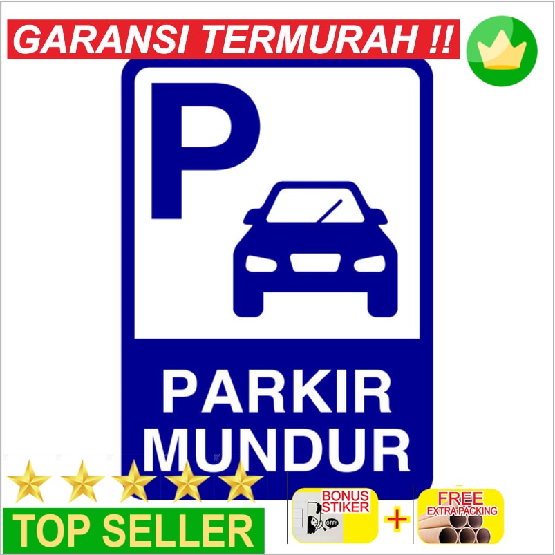 Jual Murah RAMBU PARKIR MUNDUR 35CM X 50CM PLAT ALUMUNIUM Keren ...