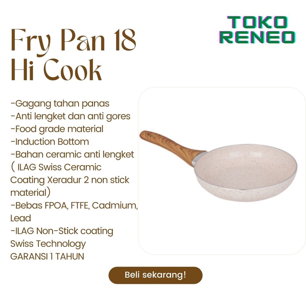 Jual Panci Penggorengan/Fry Pan/Panci Penggoreng Anti Lengket FP-18 Hi ...