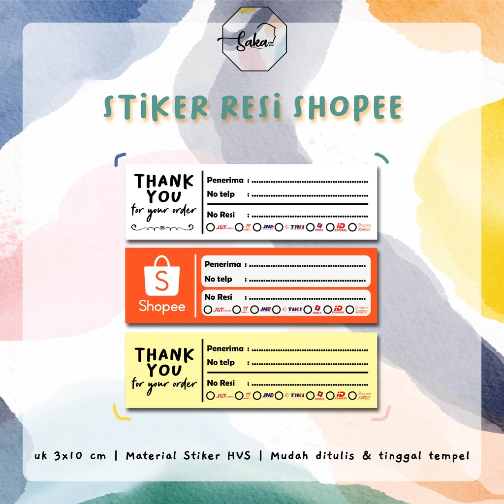 Jual STIKER RESI PENGIRIMAN SHOPEE MURAH / STIKER RESI SHOPEE | Shopee ...