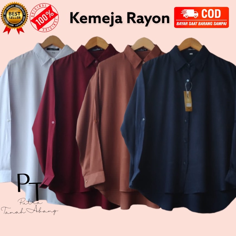 Jual atasan kemeja polos tangan skoder Fathin Basic pakaian outer baju ...