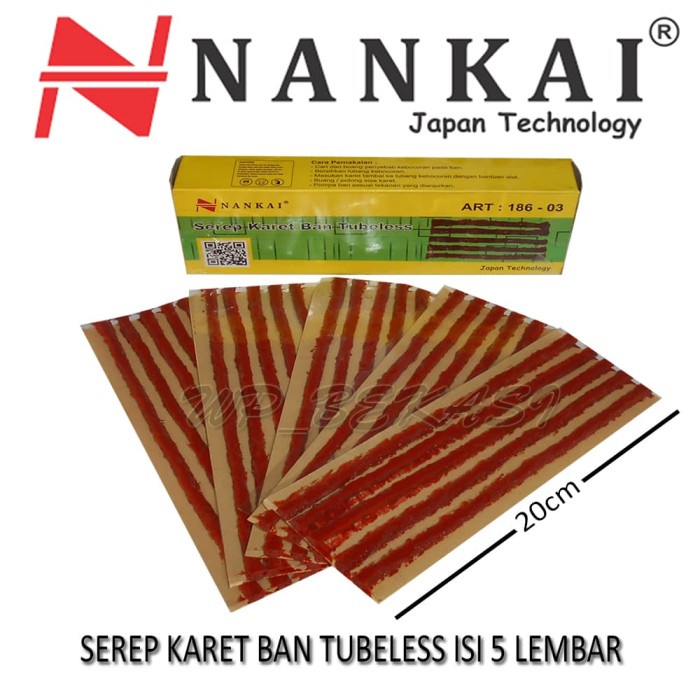 Jual Nankai Refill Cacing Tambal Ban 1 box Tire Patch Cacing Karet Tambal Ban Tubles Isi 5 ...