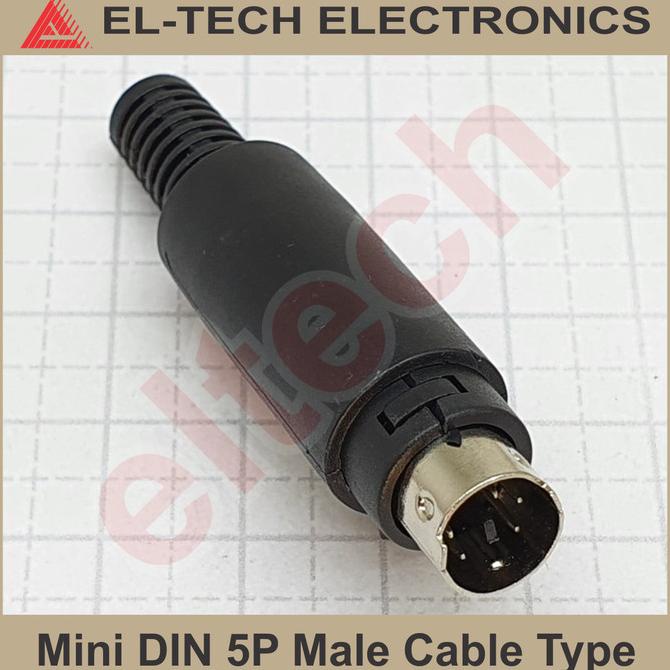 Jual MINI DIN 5 5P 5Pin P Pin Male Connector Konektor PS2 Cable Kabel ...