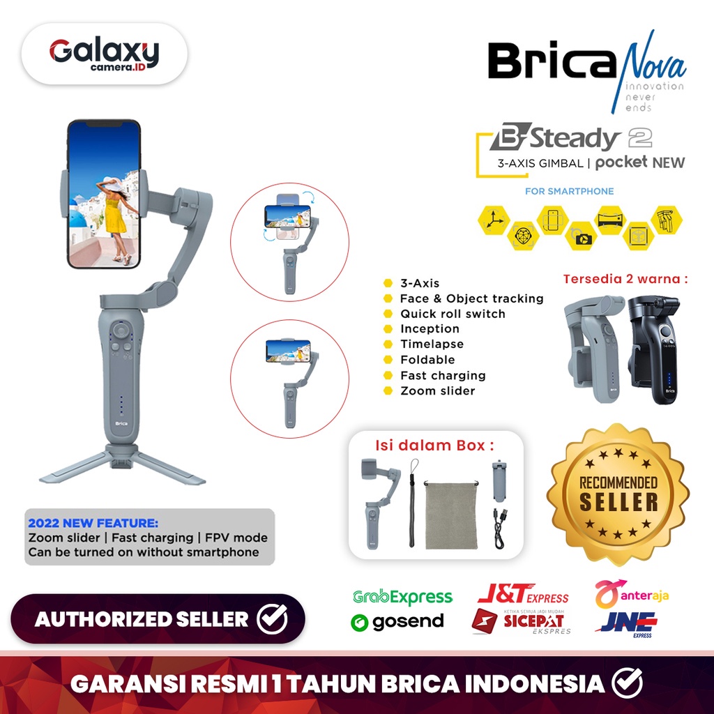 Jual Brica B-Steady 3-Axis Gimbal Hp Smartphone Stabilizer Series - B-Steady - Pro - Pro New ...