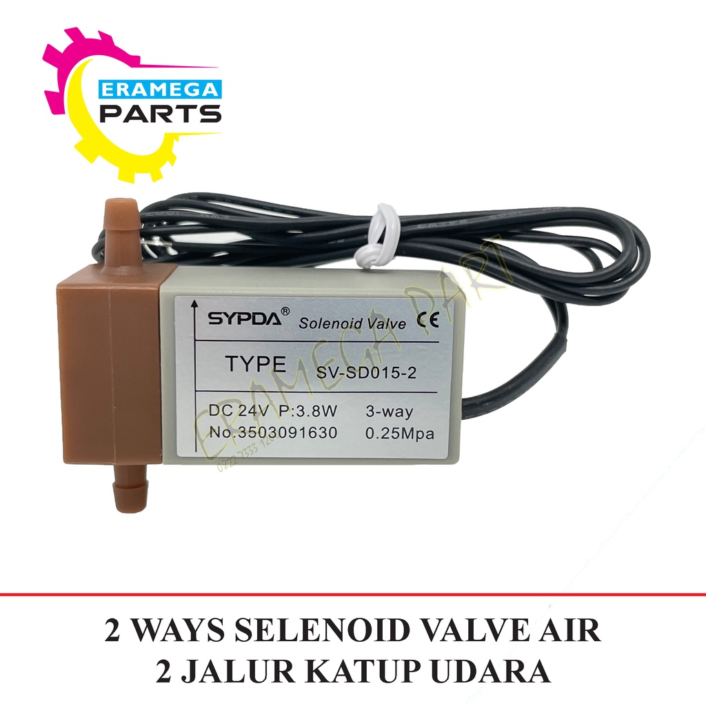 Jual SELENOID 2 WAYS AIR / SELENOID 2 JALUR ANGIN NEGATIVE PRESSURE ...