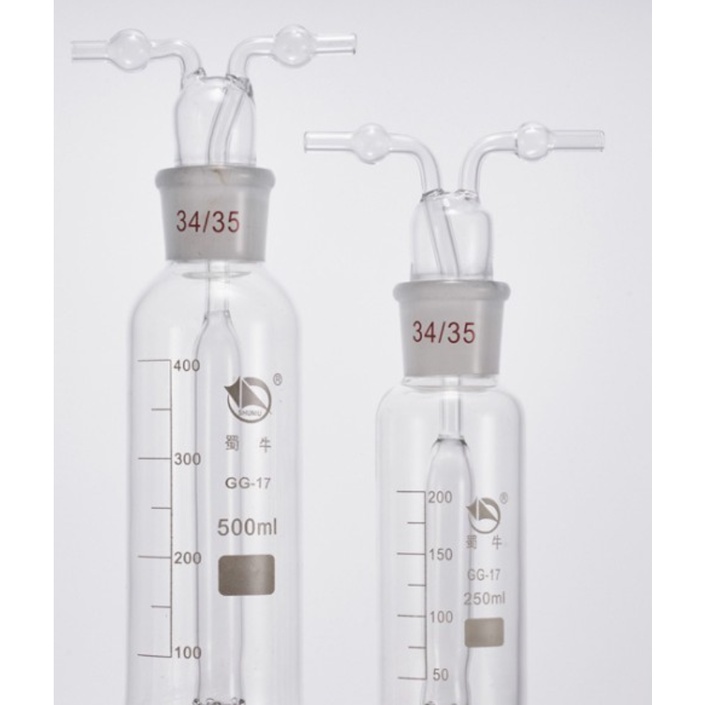 Jual ZHENGYUAN Gas Washing Bottle Lab / Botol Cuci Laboratorium 250 ml ...