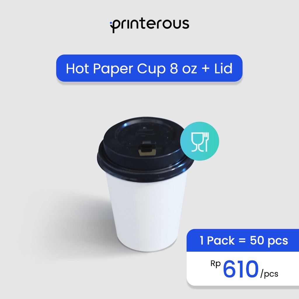 Jual Hot Paper Cup / Gelas Kertas Minuman Panas 8 oz (240 ml) + Lid/Tutup | Shopee Indonesia