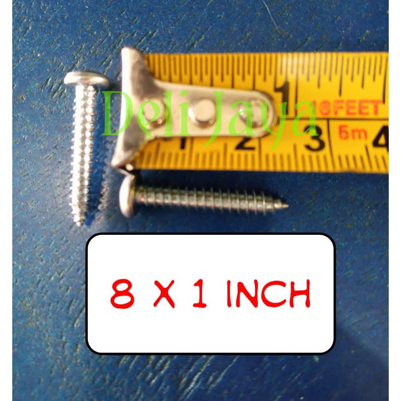 Jual Sekrup Baut cacing 8x1 inch 25 pcs | Shopee Indonesia