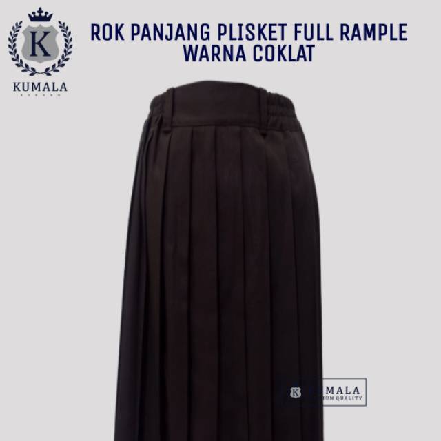 Jual Seragam Sekolah Rok Panjang Coklat Plisket/Full Rempel TK SD SMP SMA Kuliah Kerja Rok ...