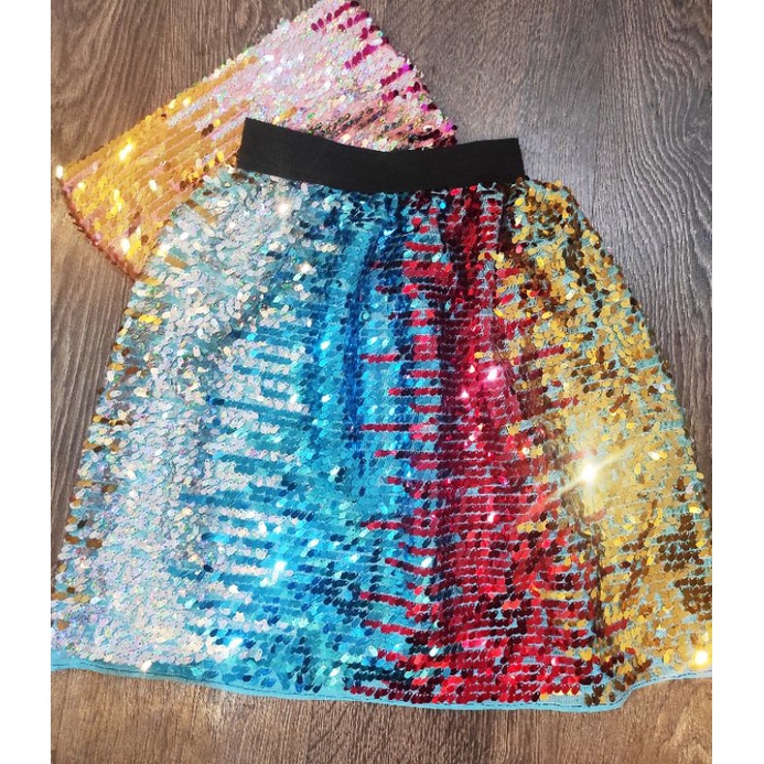 Jual Kopuka kids - Rok anak perempuan sequin rainbow premium cantik ...