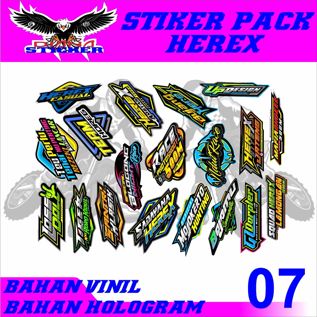 Jual STIKER PACK HEREX SATUAN SUDAH CUTTING LANGSUNG TEMPEL.S.07 ...