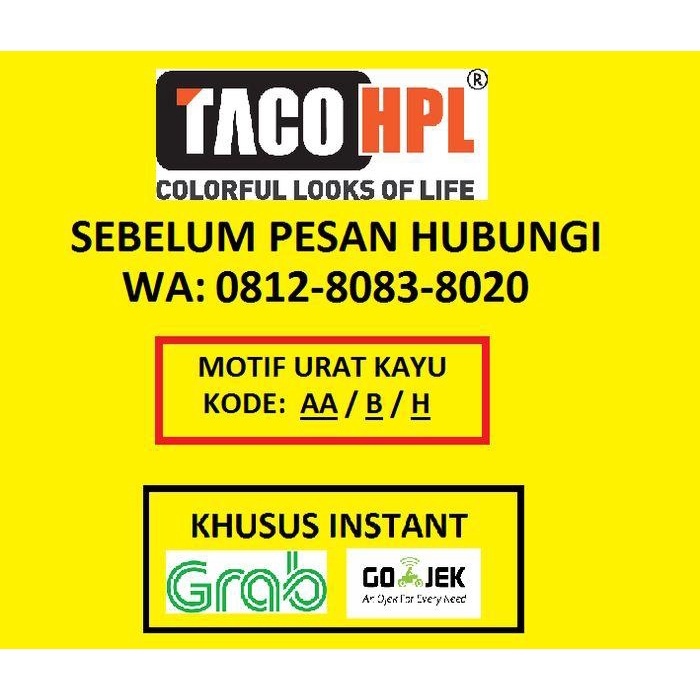 Jual Taco Hpl Motif Urat Kayu Kode Aa/B/H | Shopee Indonesia