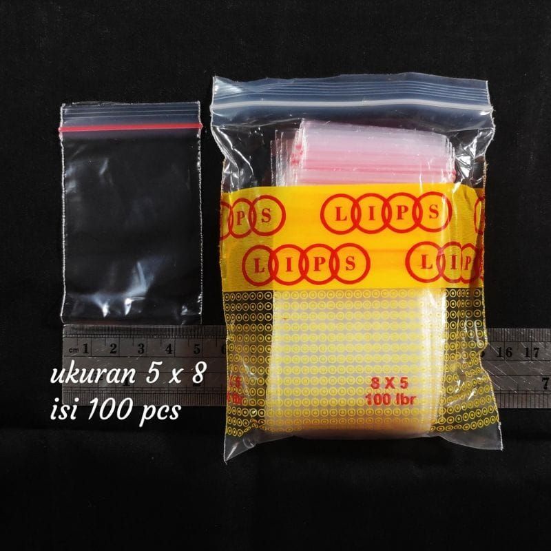 Jual Plastik Klip 5x8 isi 100 lembar plastic ziplock plastik bening ...