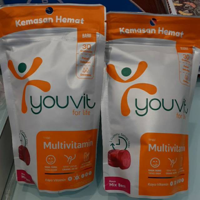 Jual YOUVIT Multivitamin Gummie isi 30 (Mengandung Vit A, Vit C, D3, B kompleks dan Vit E ...