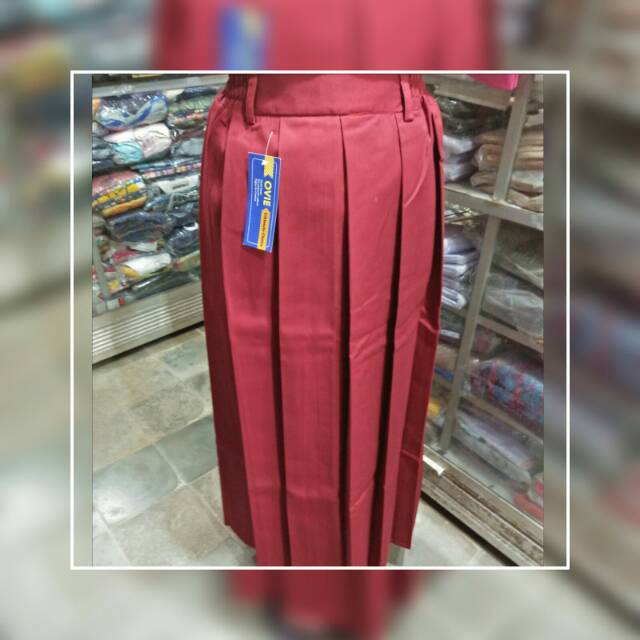 Jual SERAGAM SEKOLAH ROK REMPEL MERAH PANJANG SD | Shopee Indonesia