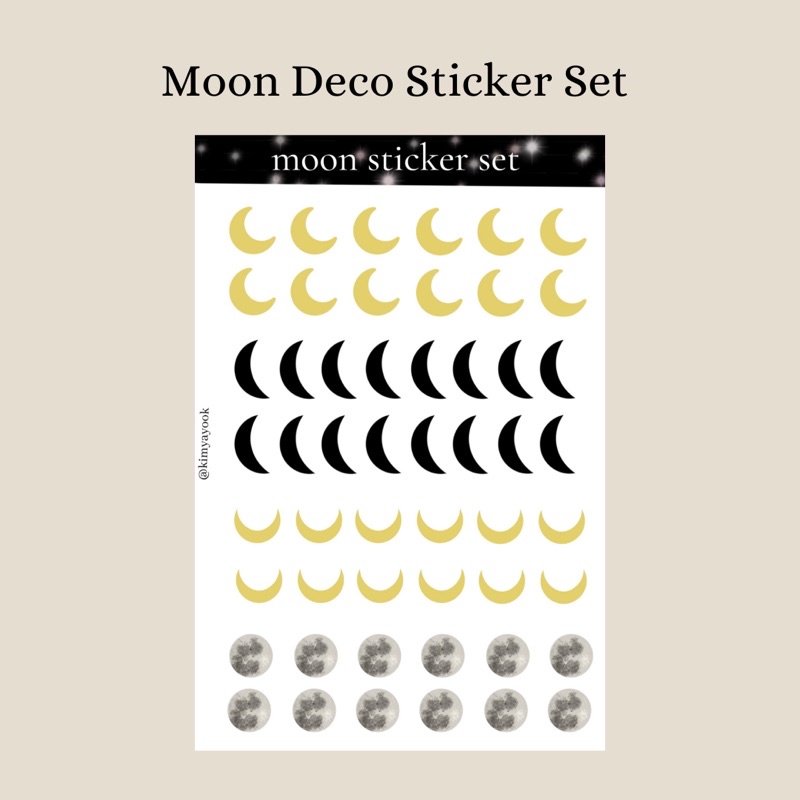 Jual Moon Deco Sticker Set | Shopee Indonesia