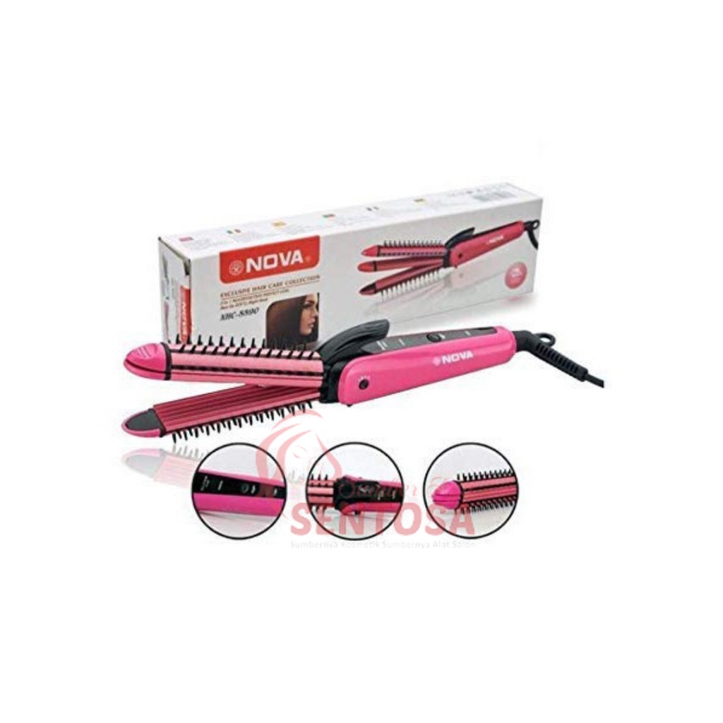 Jual Nova 3 in 1 Hair Caee Stylers/Catokan Nova 3 in 1 Multifungsi Catok Lurus rol curly ...