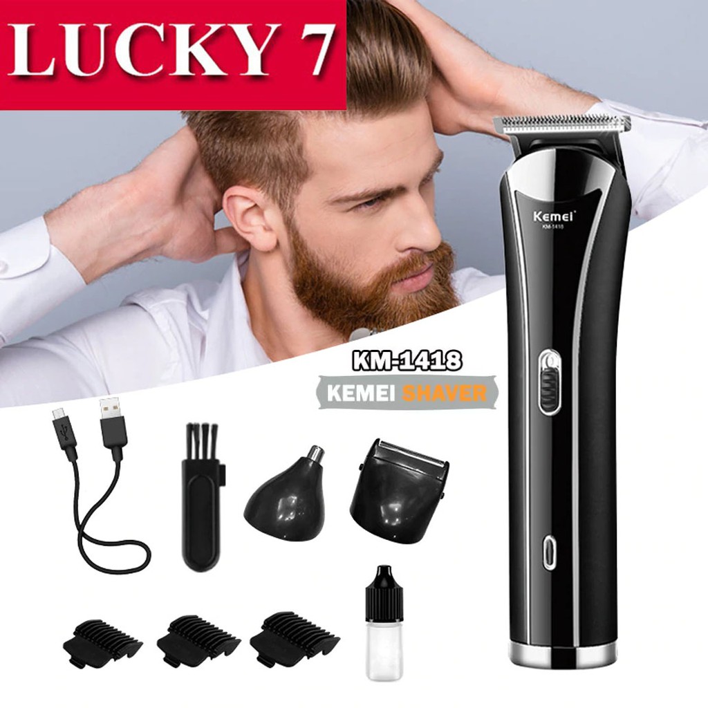 Jual Hair Clipper Kemei KM 1418 Setara Km 1419/ KM 1407 Original 3in1 Alat Cukur Rambut Kumis ...