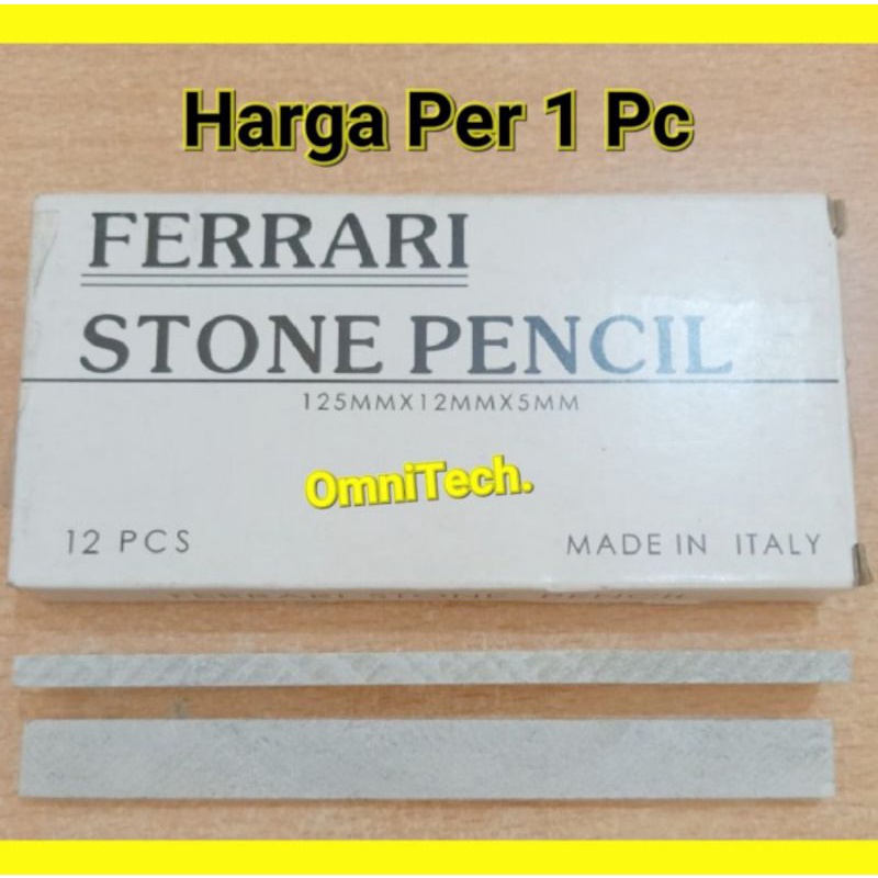 Jual Ferrari Stone Pencil Kapur Tulis Besi 125 x 12 x 5 mm Eceran Satuan Putih Pensil | Shopee ...