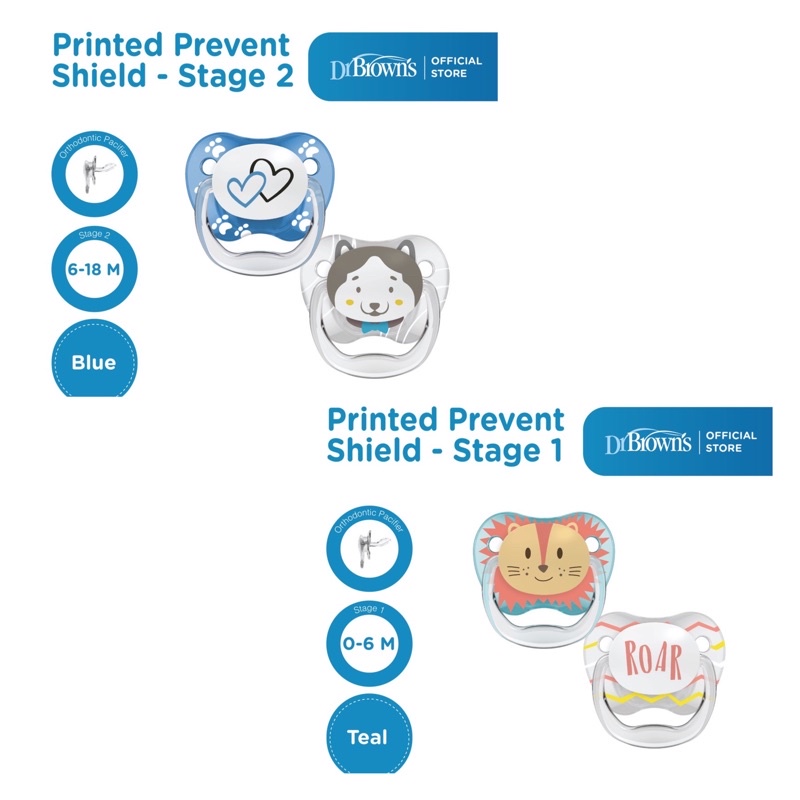 Jual Dr Brown Prevent Shield Pacifier Stage 1 & 2 Kompeng Empeng Dr ...