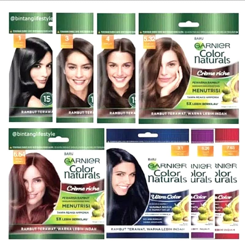Jual [Sachet] Garnier Color Naturals Express Cream /cat rambut | Shopee ...