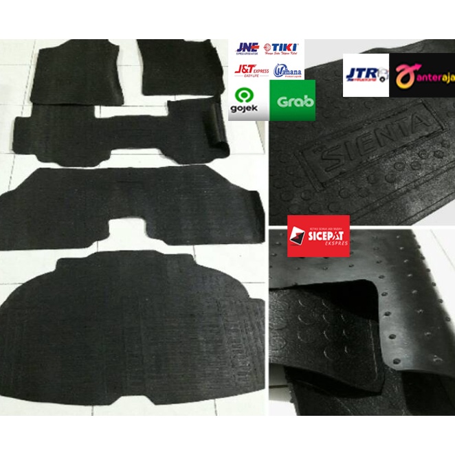 Jual Karpet Karet Toyota Sienta 1 set 5 pcs Hitam - King Car Floor Mat ...