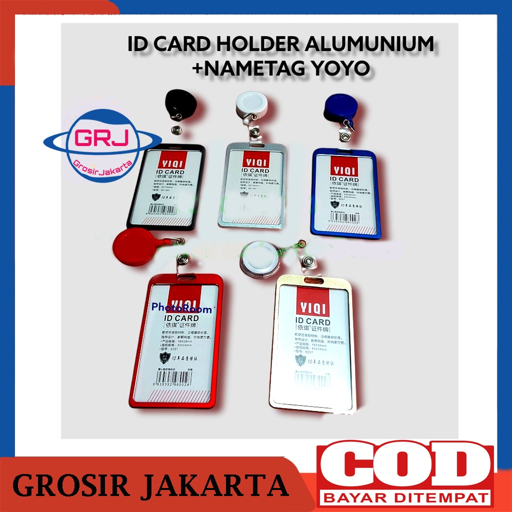 Jual Nametag Yoyo Id Card Holder Casing Id Card Holder Alumunium ...