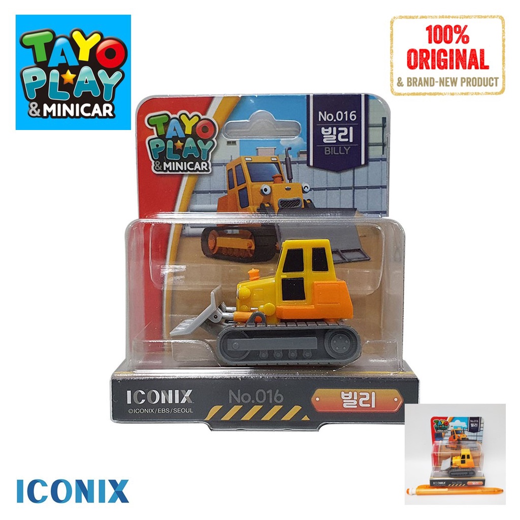 Jual Iconix Tayo The Little Bus Play Minicar Billy Bulldozer Korean ...