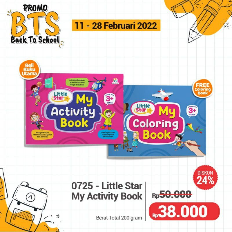 Jual little star my activity book / buku latihan menulis / buku paud ...