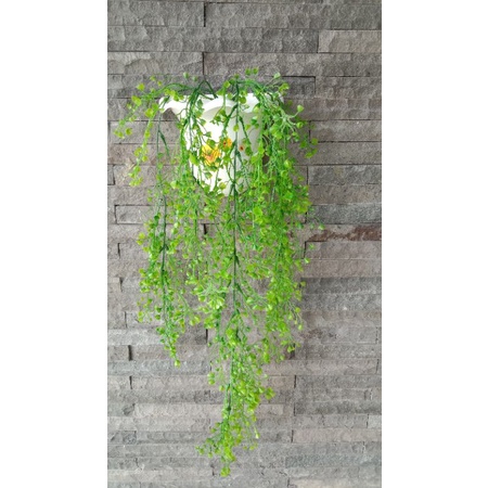 Jual Bunga juntai plastik dengan pot tempel dinding | Shopee Indonesia