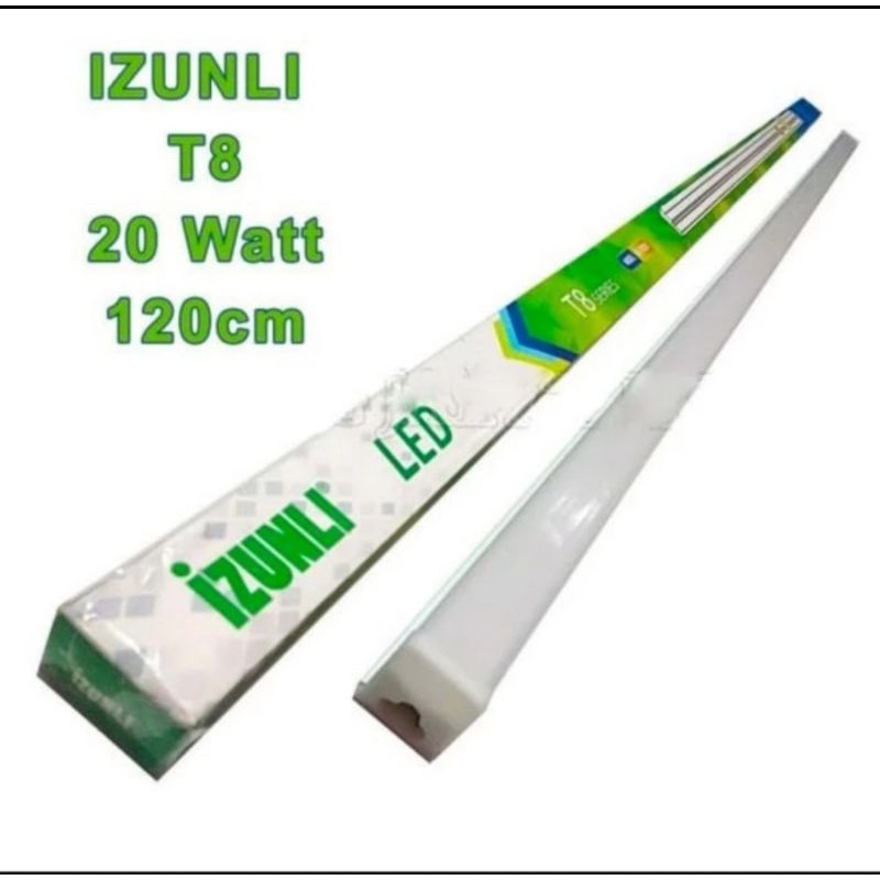 Jual IZUNLI LAMPU TL T8 LED 20W PUTIH 120CM SNI IZL-T820 SET BAGUS ...