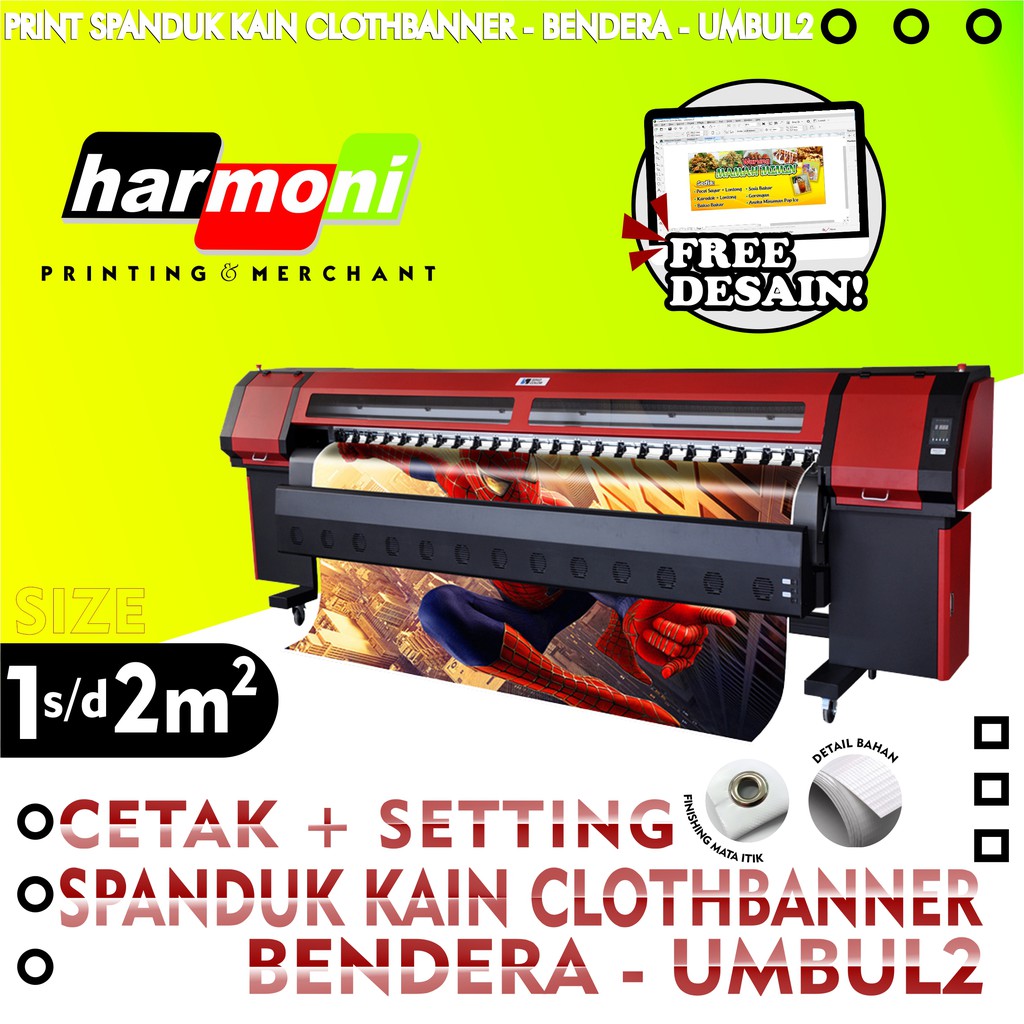 Jual SPANDUK KAIN CLOTH BANNER - BENDERA - UMBUL2 + SETTING ( Size 1 ...