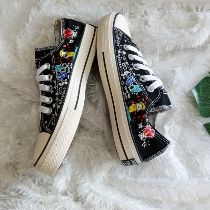Jual [PRODUK YDYIQ] ready 36-40 sepatu converse all star bts bt21 ...