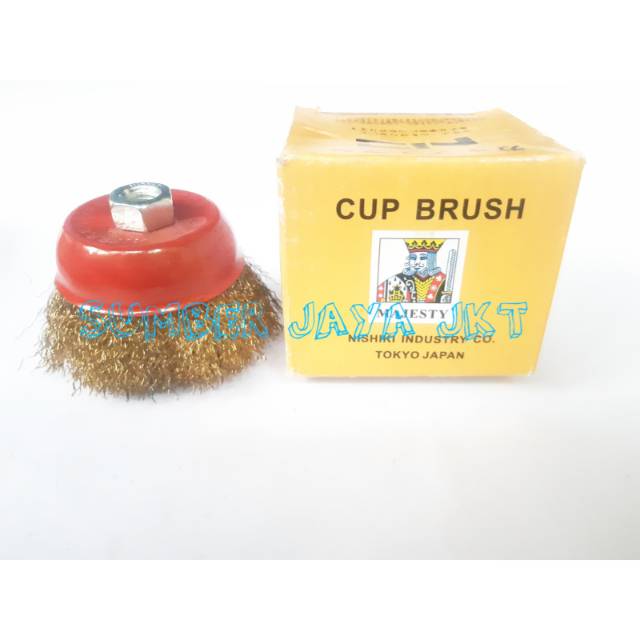 Jual Sikat Kawat Mangkok Kuningan - Sikat Kawat Kepang Kuningan - Cup Brush 3 Inch - Sikat Bulat ...