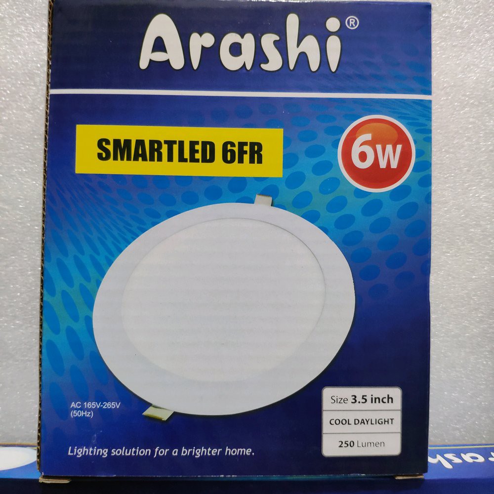 Jual Lampu Ceiling Led Tanam Plafon 6w Arashi Smartled 6FR Led Panel Ib ...