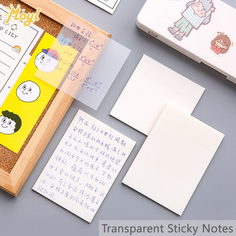 Jual [BISA COD] sticky note transparan plastik / memo plastik ...