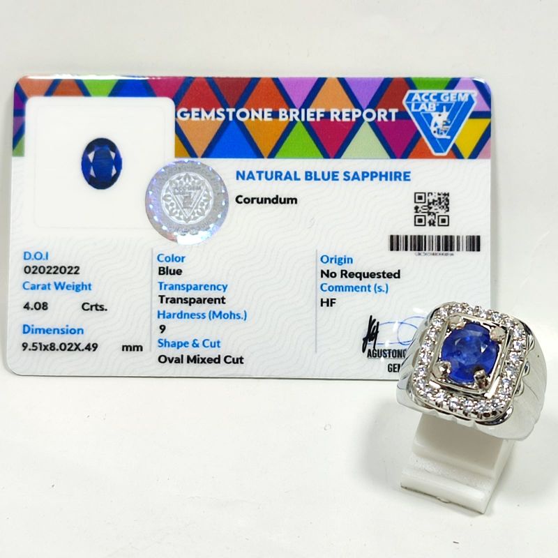 Jual TOP QUALITY BATU BLUE SAFIR ASLI NATURAL LENGKAP DENGAN SERTIFIKAT ...